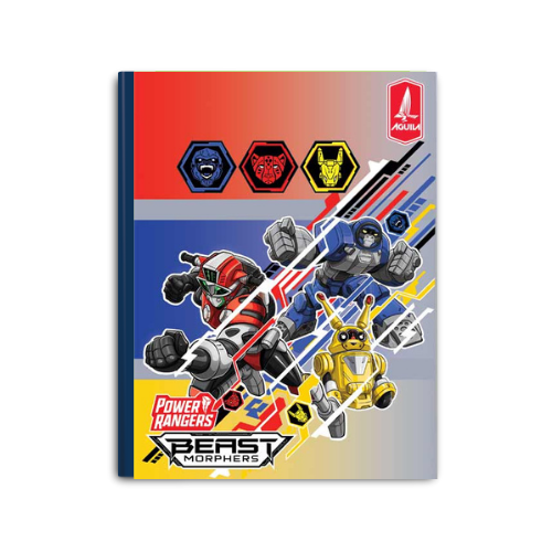 COSIDO GRANDE 160 PÁGINAS DOBLE RAYA - POWER RANGERS – CUADERNOS AGUILA