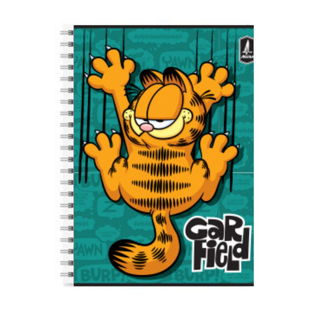 ESPIRAL 5 MATERIAS / 300 PÁGINAS RAYA ANCHA - GARFIELD – CUADERNOS AGUILA